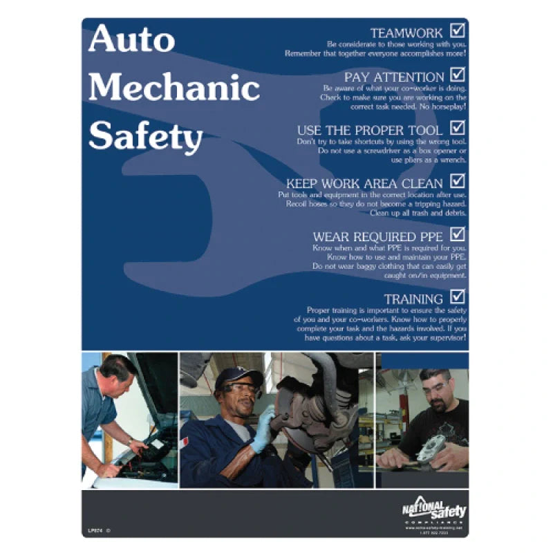 Auto Mechanic Safety Poster – Regs Authority