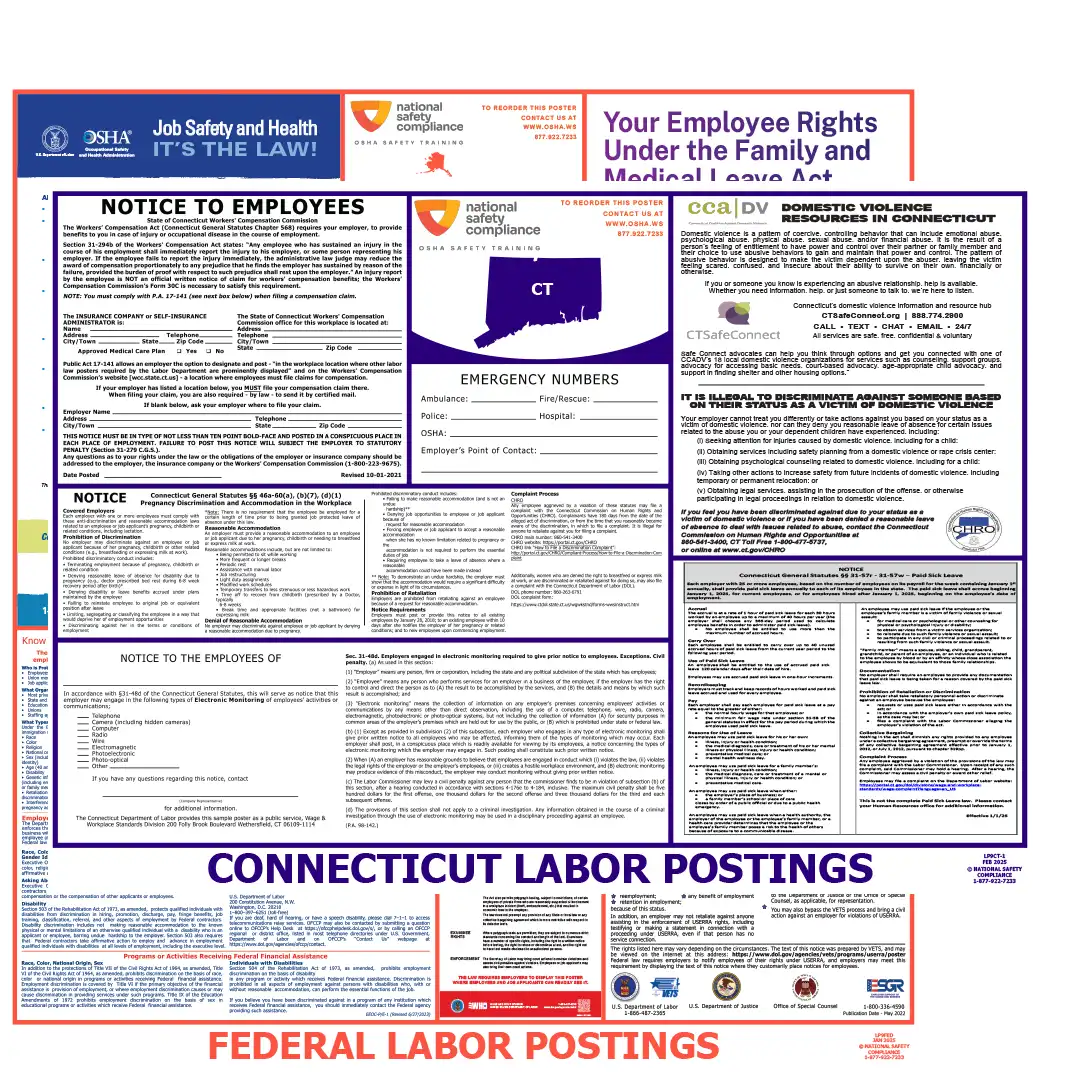 2026 Connecticut State & Federal Labor Law Posters – Regs Authority