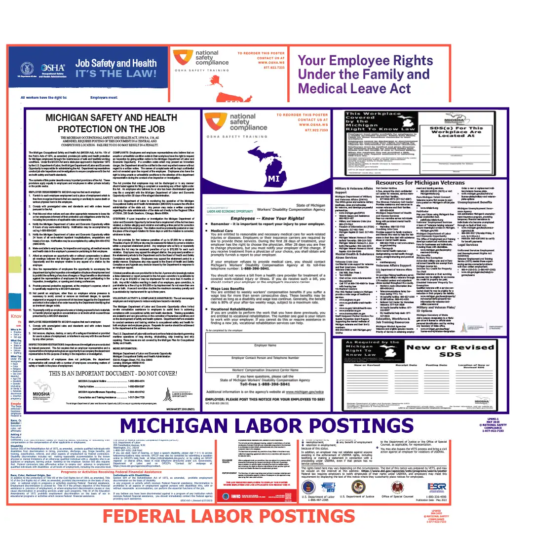 2026 Michigan State & Federal Labor Law Posters – Regs Authority