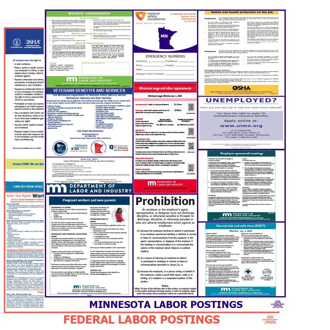 2026 Minnesota State & Federal Labor Law Posters – Regs Authority