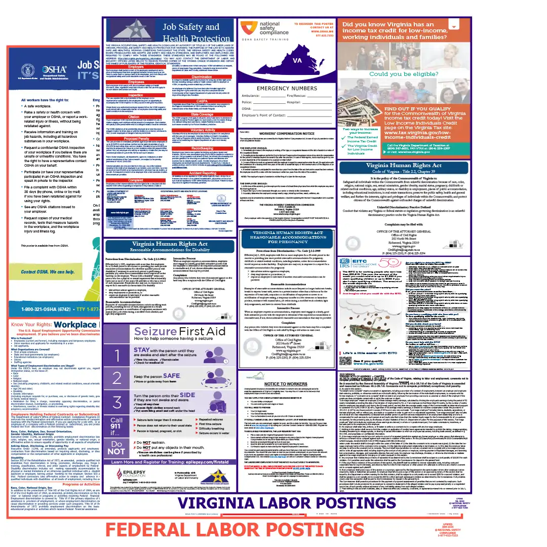 2026 Virginia State & Federal Labor Law Posters – Regs Authority